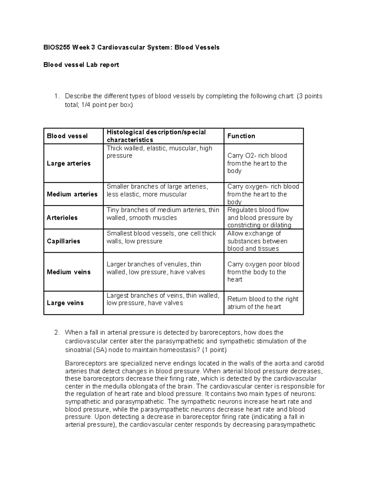A&P 3 Week 3 Lab - Lab - BIOS255 Week 3 Cardiovascular System: Blood ...