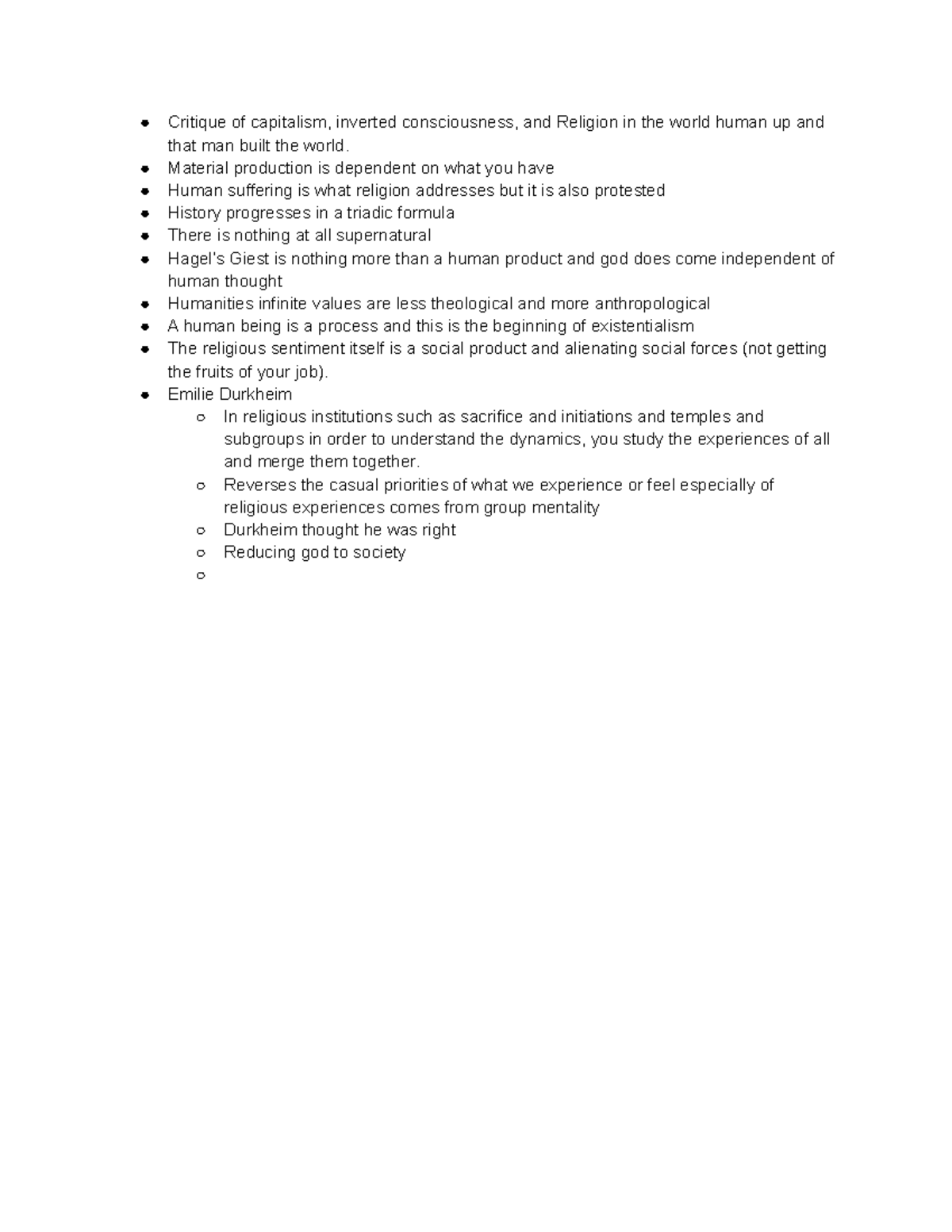 Marx - lecture notes - Critique of capitalism, inverted consciousness ...