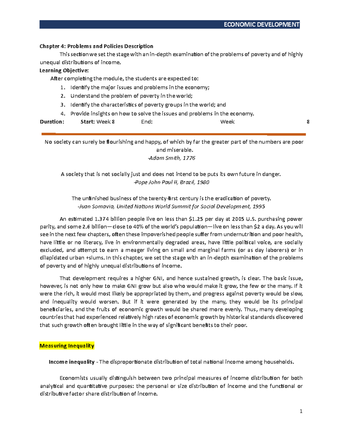 Chapter 4: Problems and Policies - Chapter 4: Problems and Policies Description This section we ...
