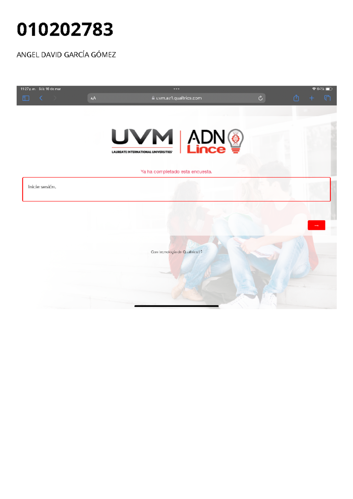 010202783 ADN Lince - Control de calidad - 010202783 ANGEL DAVID GARCÍA GÓMEZ - Studocu