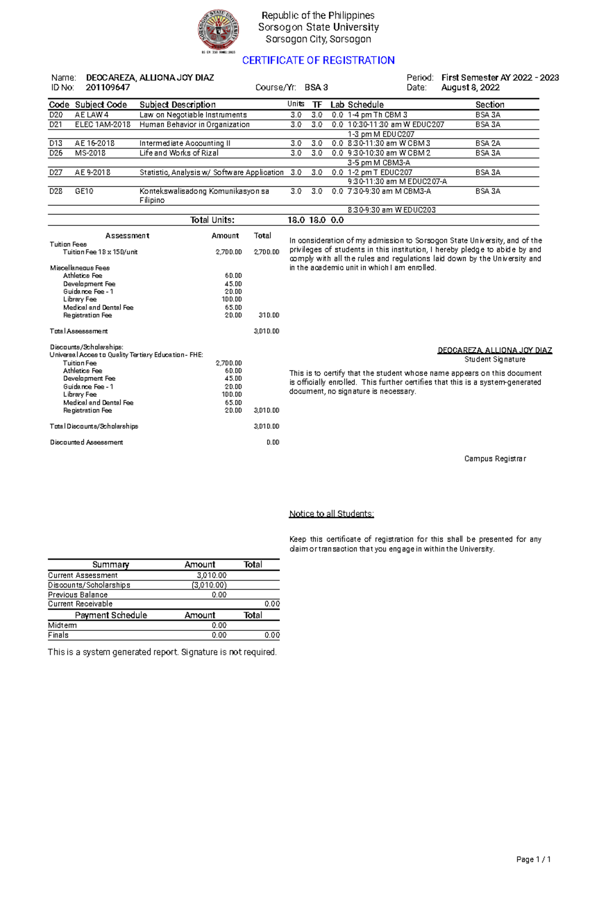 00ef334b 5bec 4cf4 a0c3 2d862622 c9ad - Name: DEOCAREZA, ALLIONA JOY ...