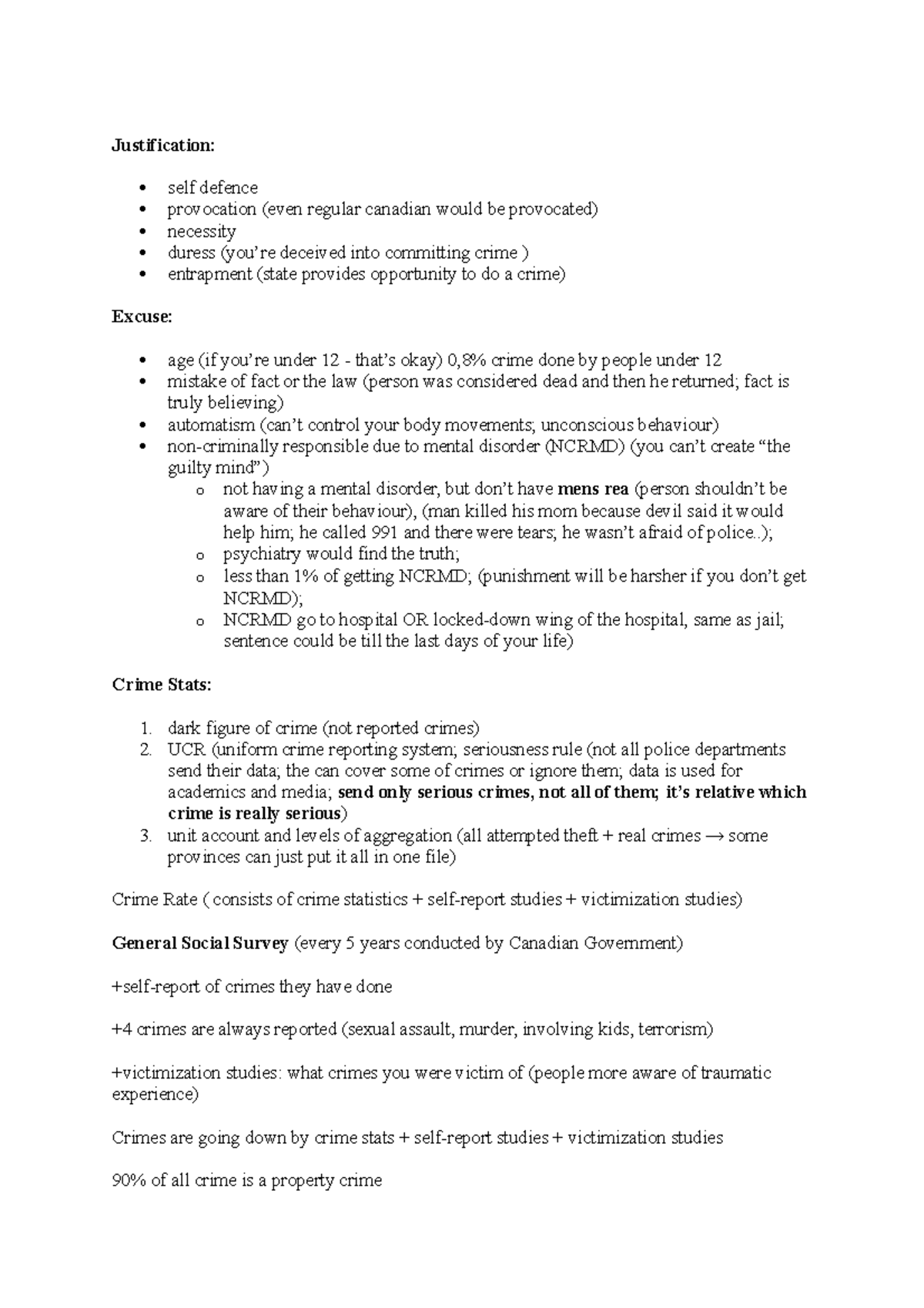 Lecture 3 - Instructor:Chris Hay - Justification: self defence ...