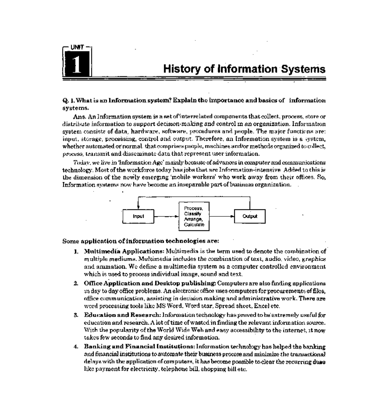 IS unit 1 imp que - Important Questions - bachelors of computer ...
