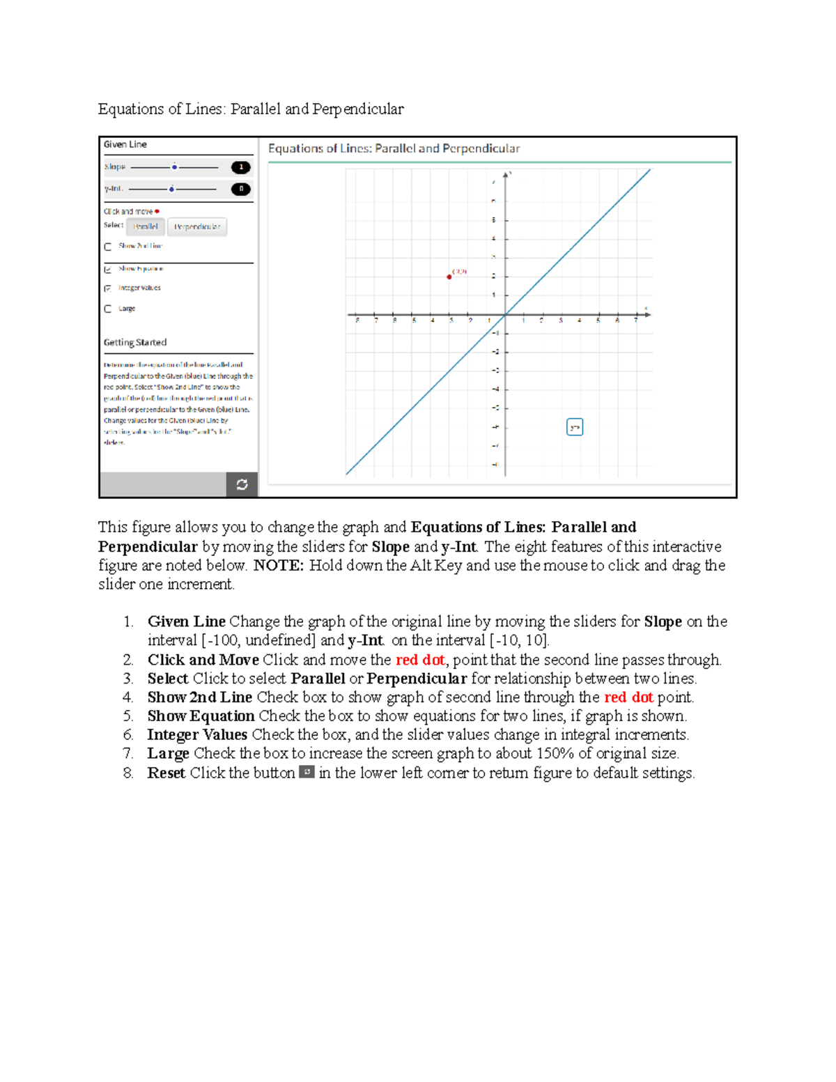 Equations of Lines Parallel and Perpendicular - Studocu