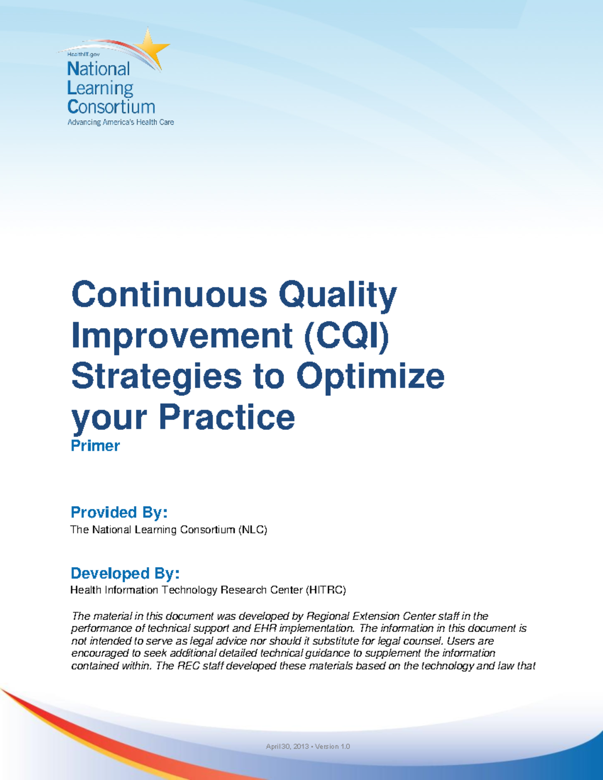 AFT2 Task 2 CQI Tools and Info - Continuous Quality Improvement (CQI ...