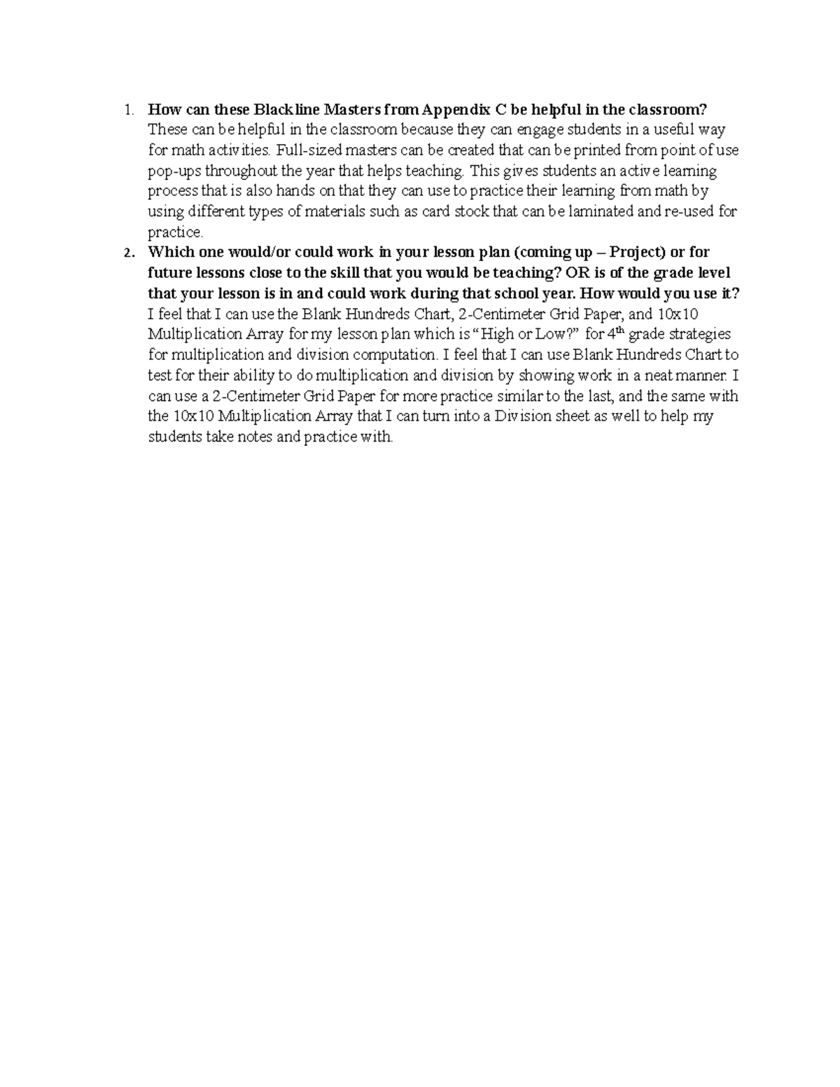 Math Textbook Appendix C - How can these Blackline Masters from ...