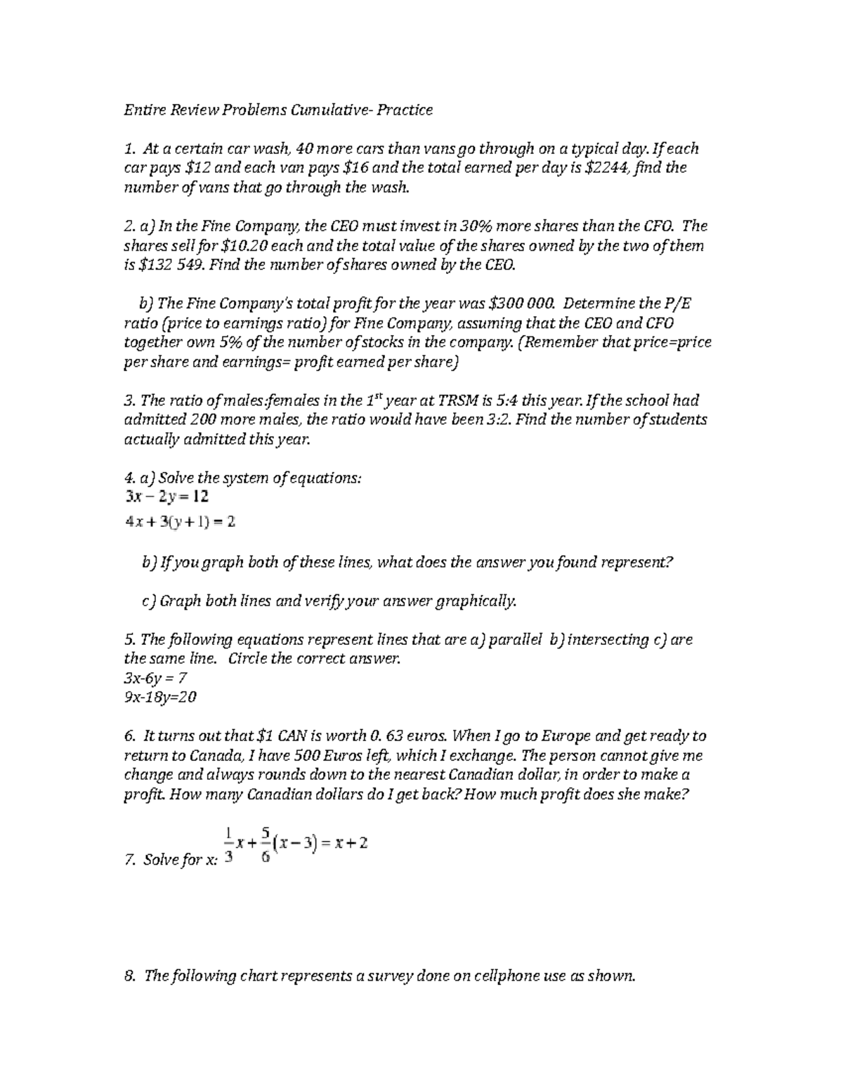 Math Skills Problems Cumulative with Answers(1) xid-3914862 3 - Entire ...