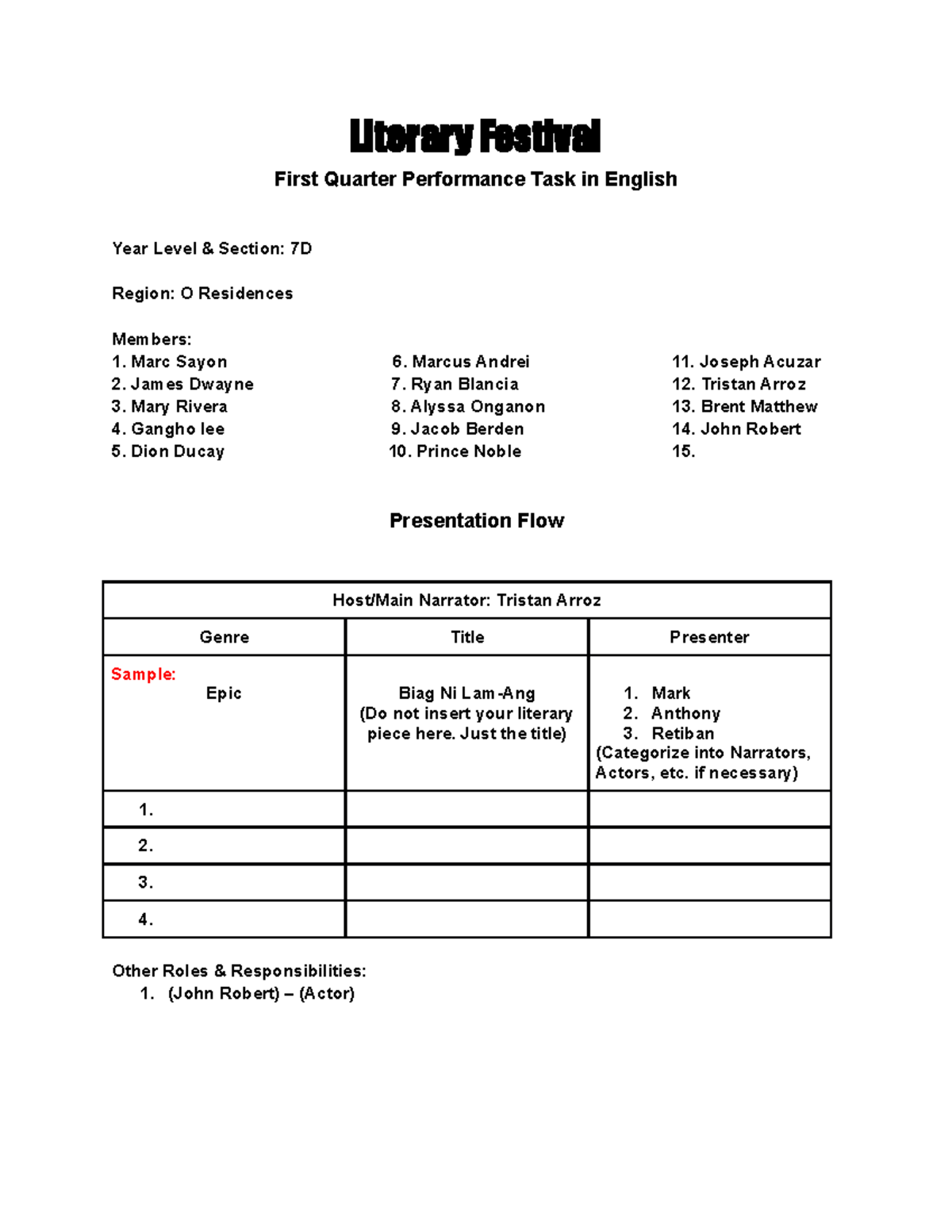 English-7-Q1-Performance-Task -Literary-Festival - Literary Festival ...