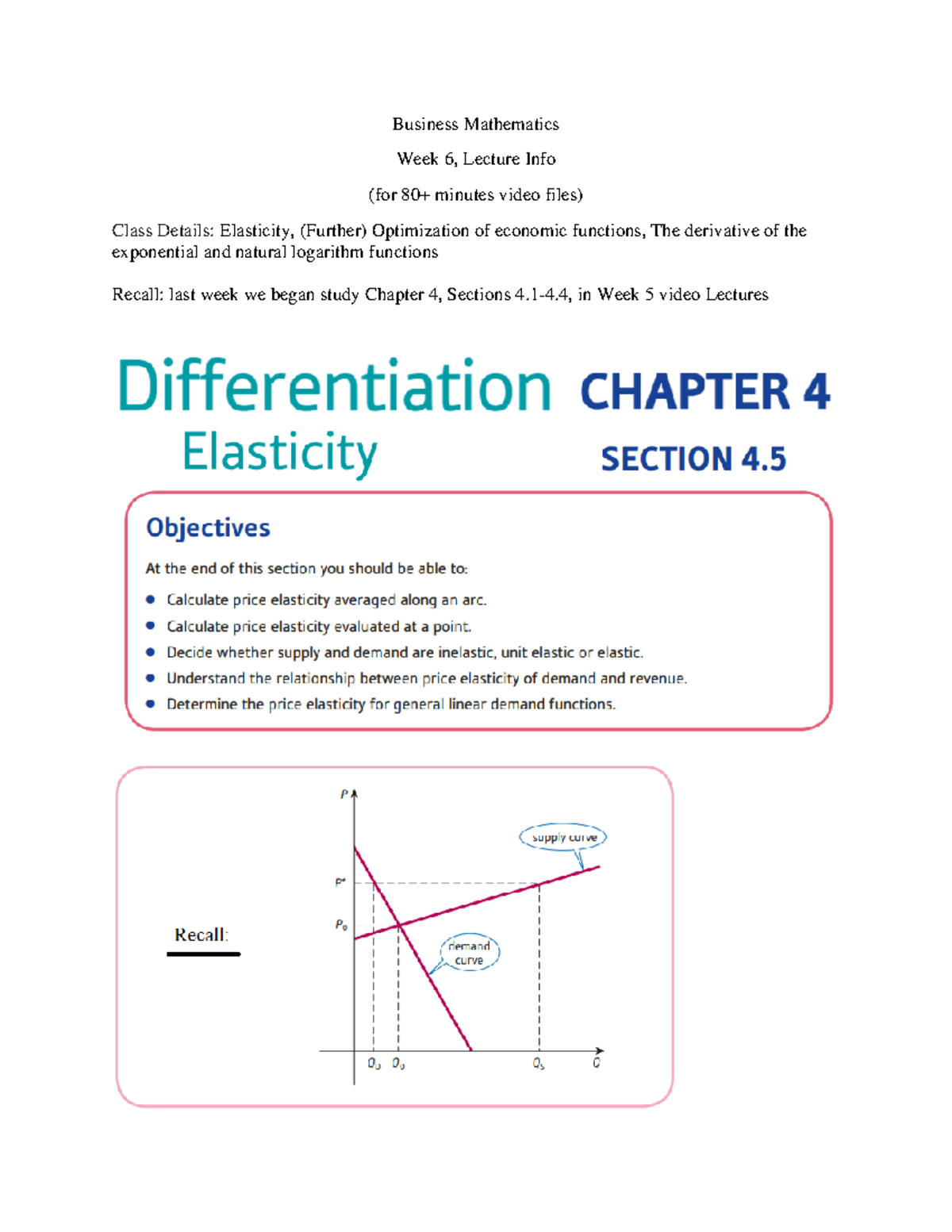 3 - Bus Math W 6 Ls - lecture - Business Mathematics Week 6, Lecture ...
