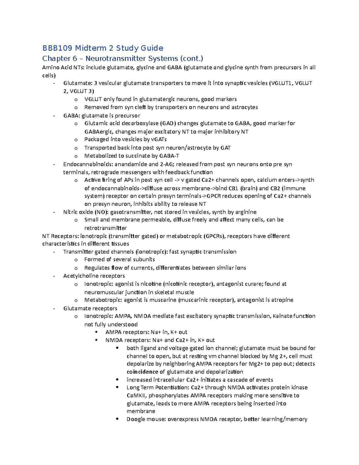 BBB109 Midterm 2 Study Guide - BBB109 Midterm 2 Study Guide Chapter 6 ...