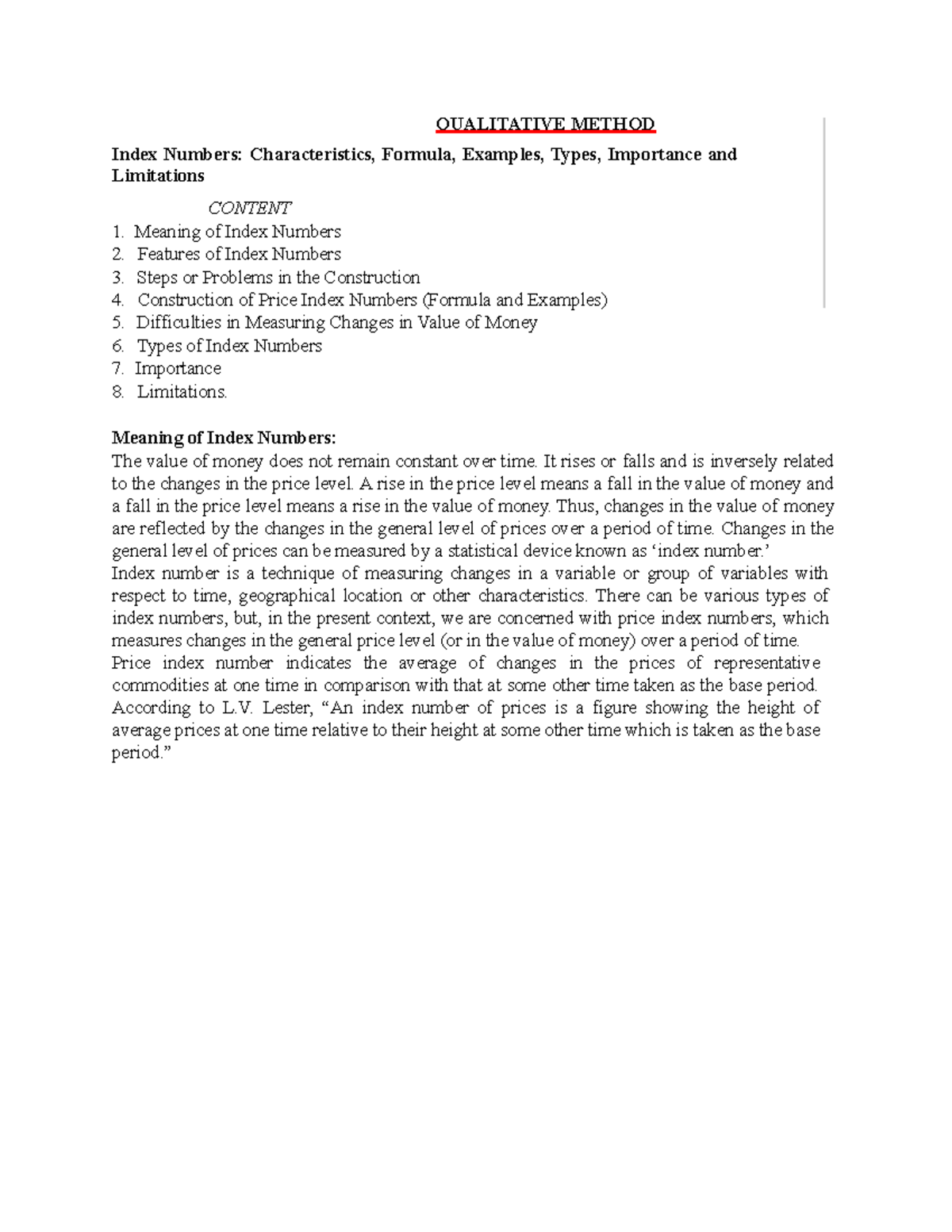 4416 qualitative methods for diploma index numbers - QUALITATIVE METHOD ...