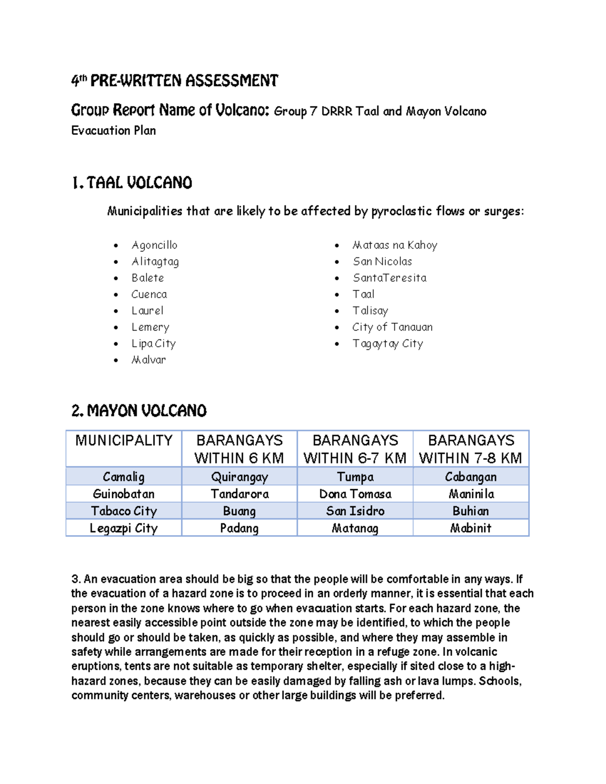 Group 7 Disaster Readiness and Risk Reduction (Assignment) - Group 7 ...