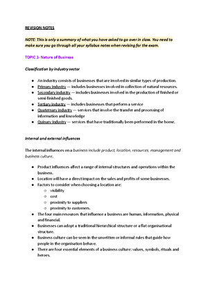 Business Studies Year 12 Notes - HSC Business Studies Notes 1 ...