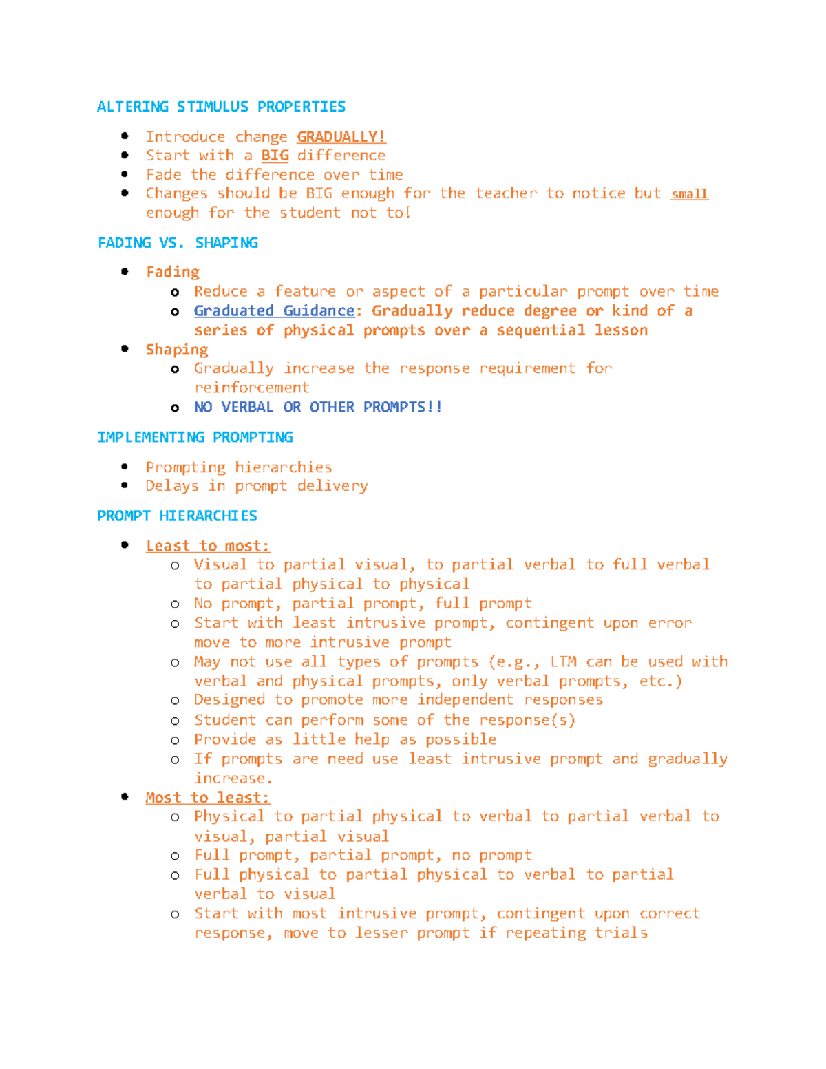 Altering Stimulus Properties - ALTERING STIMULUS PROPERTIES Introduce ...