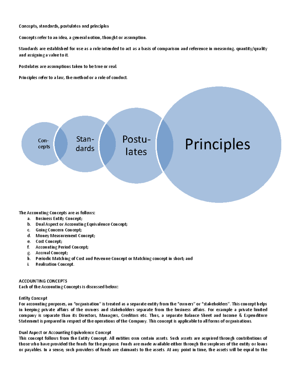 Basic Concepts Notes Students - Concepts, standards, postulates and ...