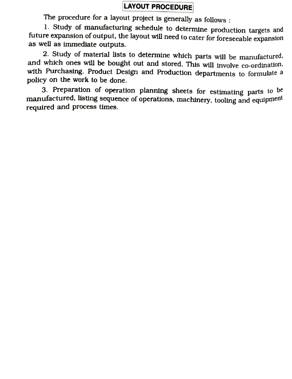 Layout procedure. - Bachelor of Commerce - Studocu