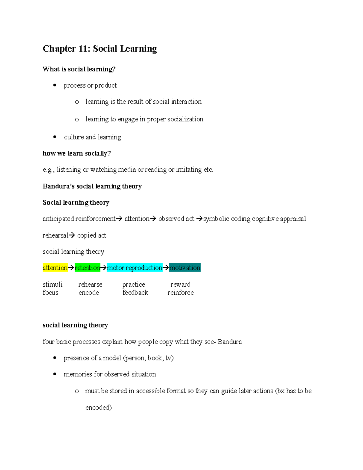 Chapter 11: Social Learning - Chapter 11: Social Learning What is ...