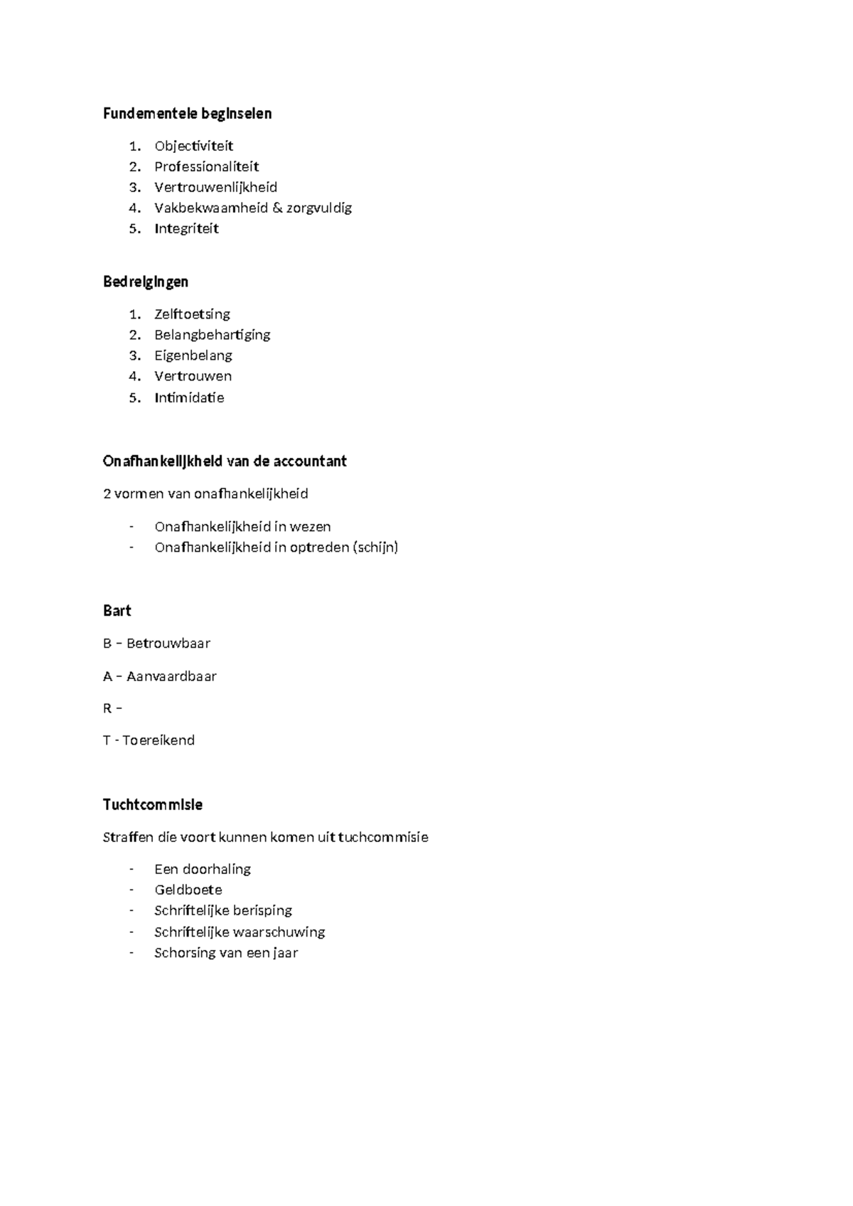 Fundementele beginselen - Objectiviteit 2. Professionaliteit 3 ...