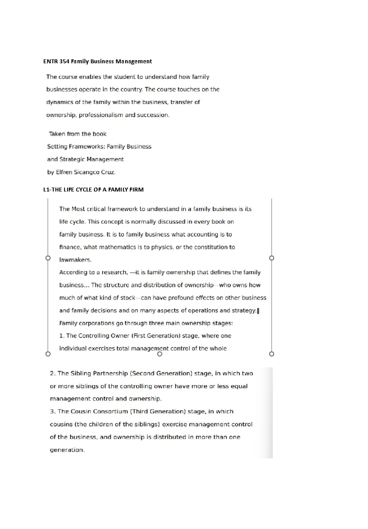 Ebook Managing- Family- Business - ENTR 354 Family Business Management ...