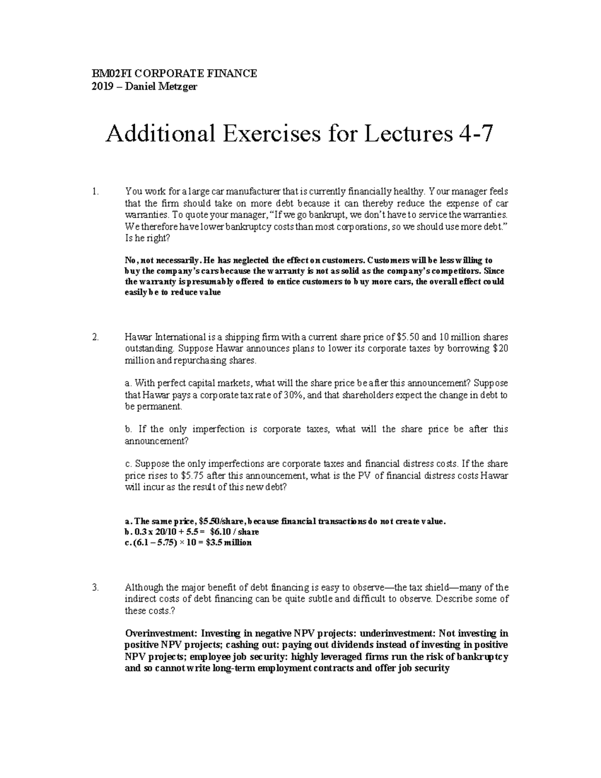 Additional Exercises L4-L7 - Solutions - Warning: TT: undefined function: 32 BM02FI CORPORATE ...