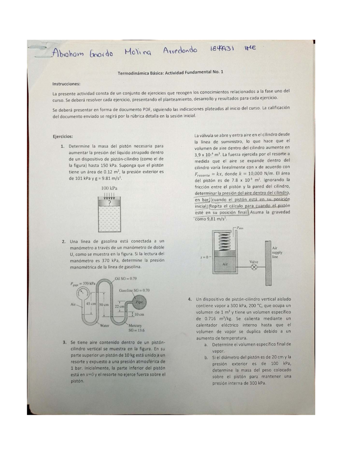 Termodinámica Act Fundamental - Termodinámica Básica Y Laboratorio - Studocu
