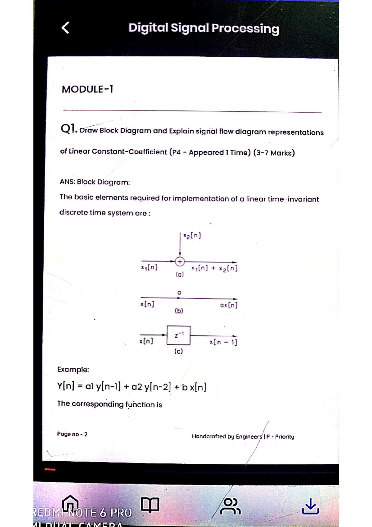 DSP brainheaters pdf - Notes - Digital Signal Processing Q1. Draw Block ...