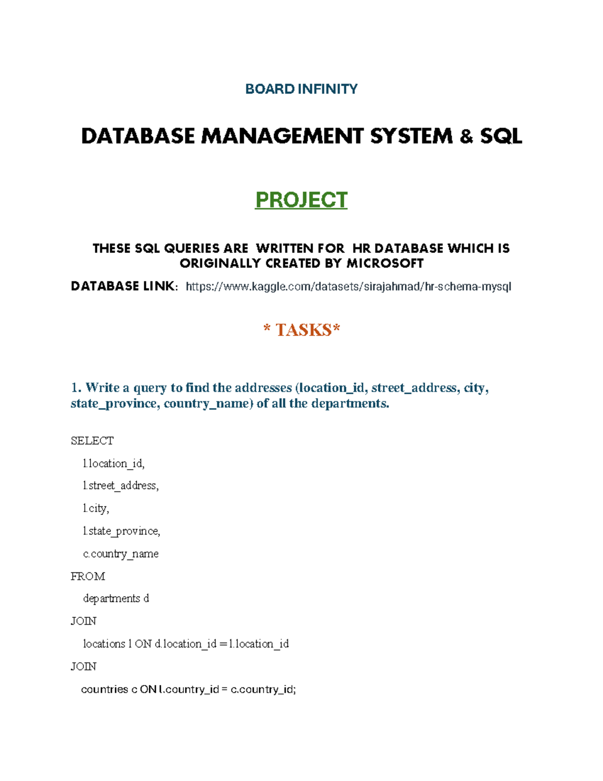 Board Infinity Project - BOARD INFINITY DATABASE MANAGEMENT SYSTEM ...