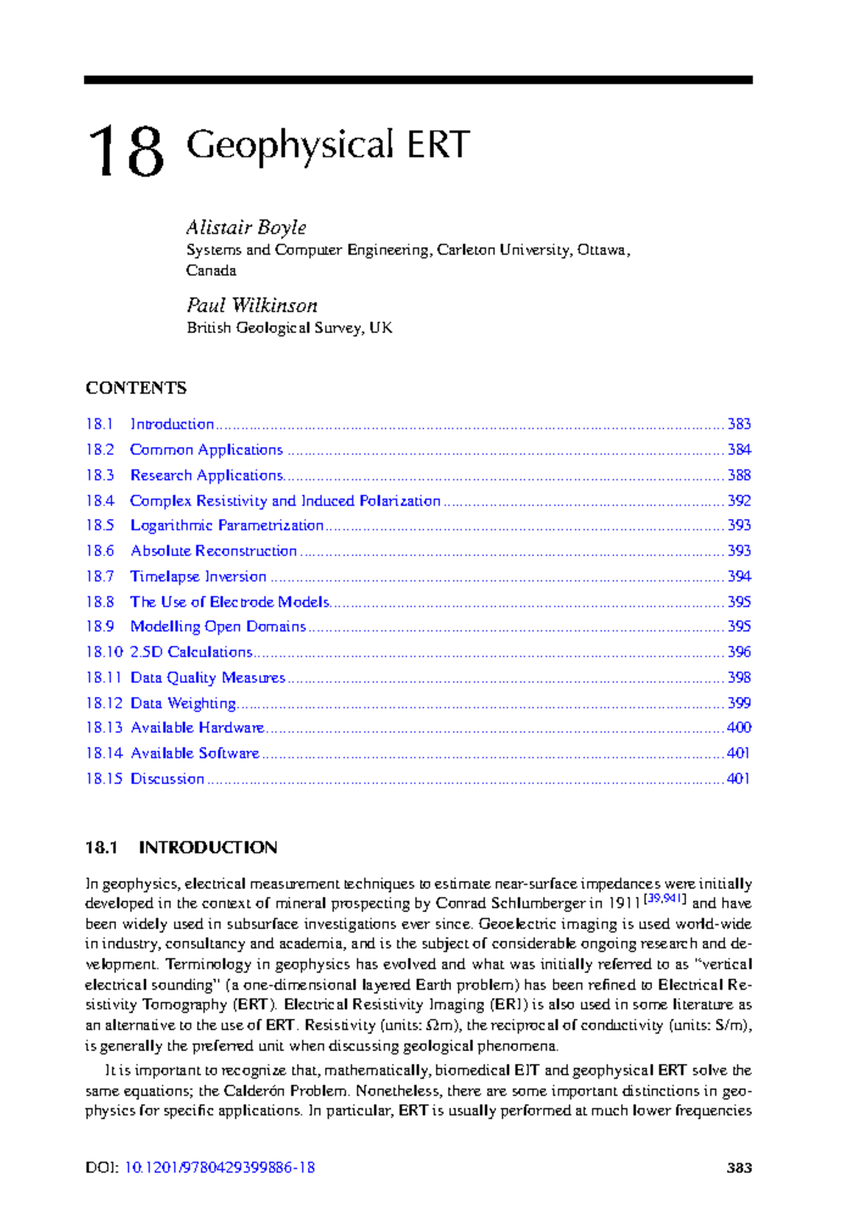 Geophysical ERT - Biotechnology and medical science for developing ...