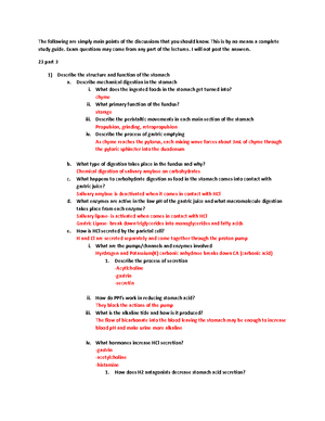 Lecture 23 1 3 main points - 23 part 1 Be able to label the different GI strictures What are the ...
