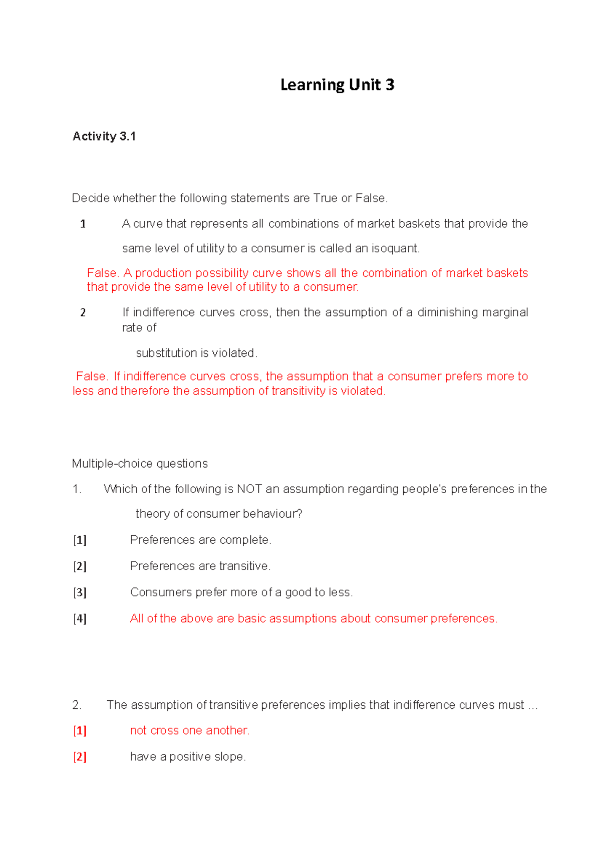 Solutions for study guide activities LU 3 - Learning Unit 3 Activity 3 ...