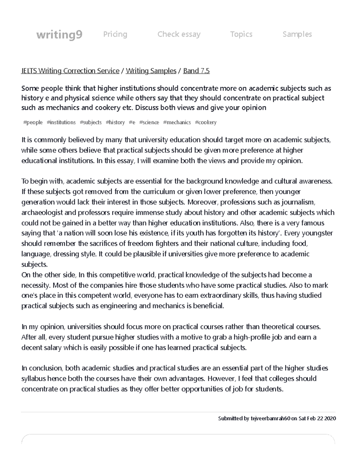 Somepe~1 - hbgh jyhnj jyy - writing9 Check essay Topics Samples IELTS ...