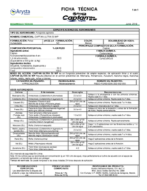 Captan Ultra 50WP - Ficha Tecnica - FICHA TÉCNICA 1 de 1 DESARROLLO ...