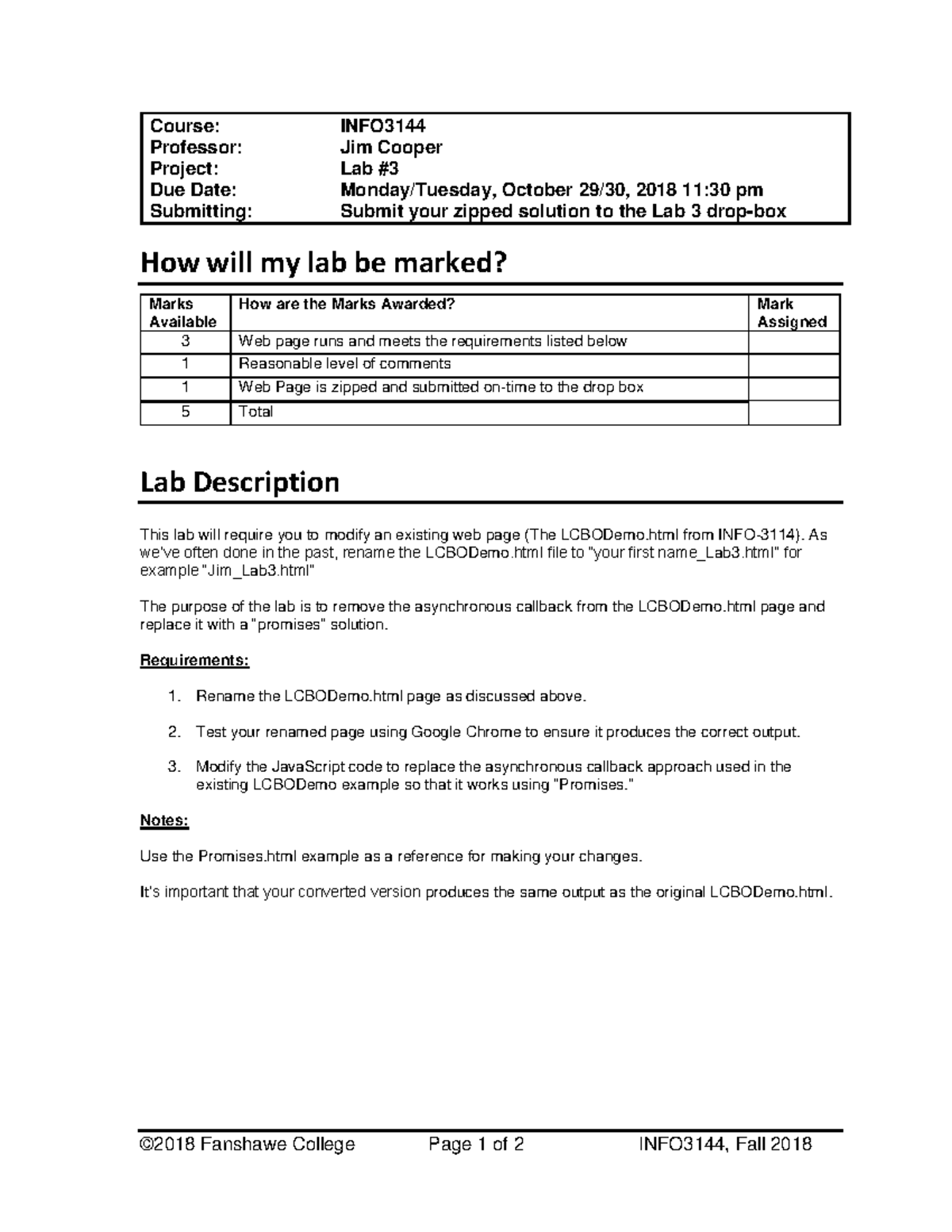 Lab3 - Lab3 - Course: Professor: Project: Due Date: Submitting ...