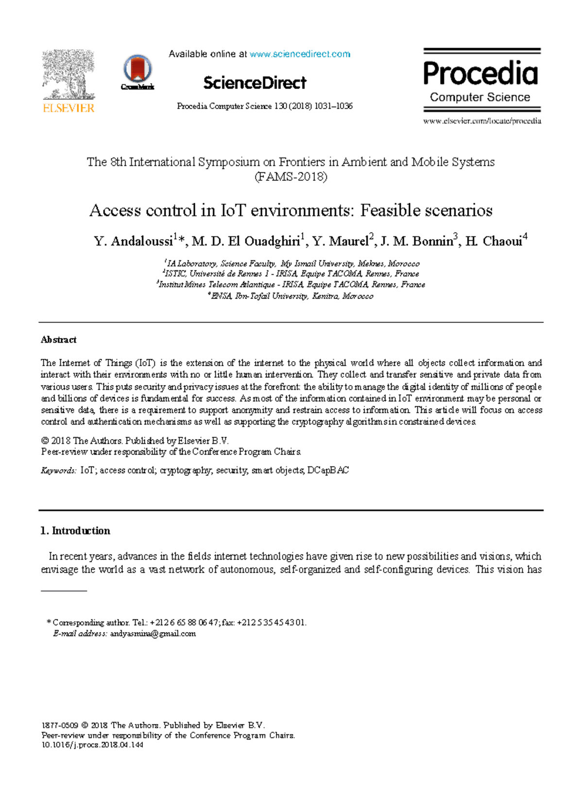 Blockchain with Io T - ScienceDirect Available online at sciencedirect ...