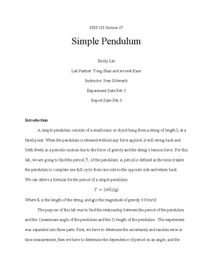 Physics lab 6 - Lab 6 Hemmick - Krista Goodman 6/23/ PHY 133 L TA ...