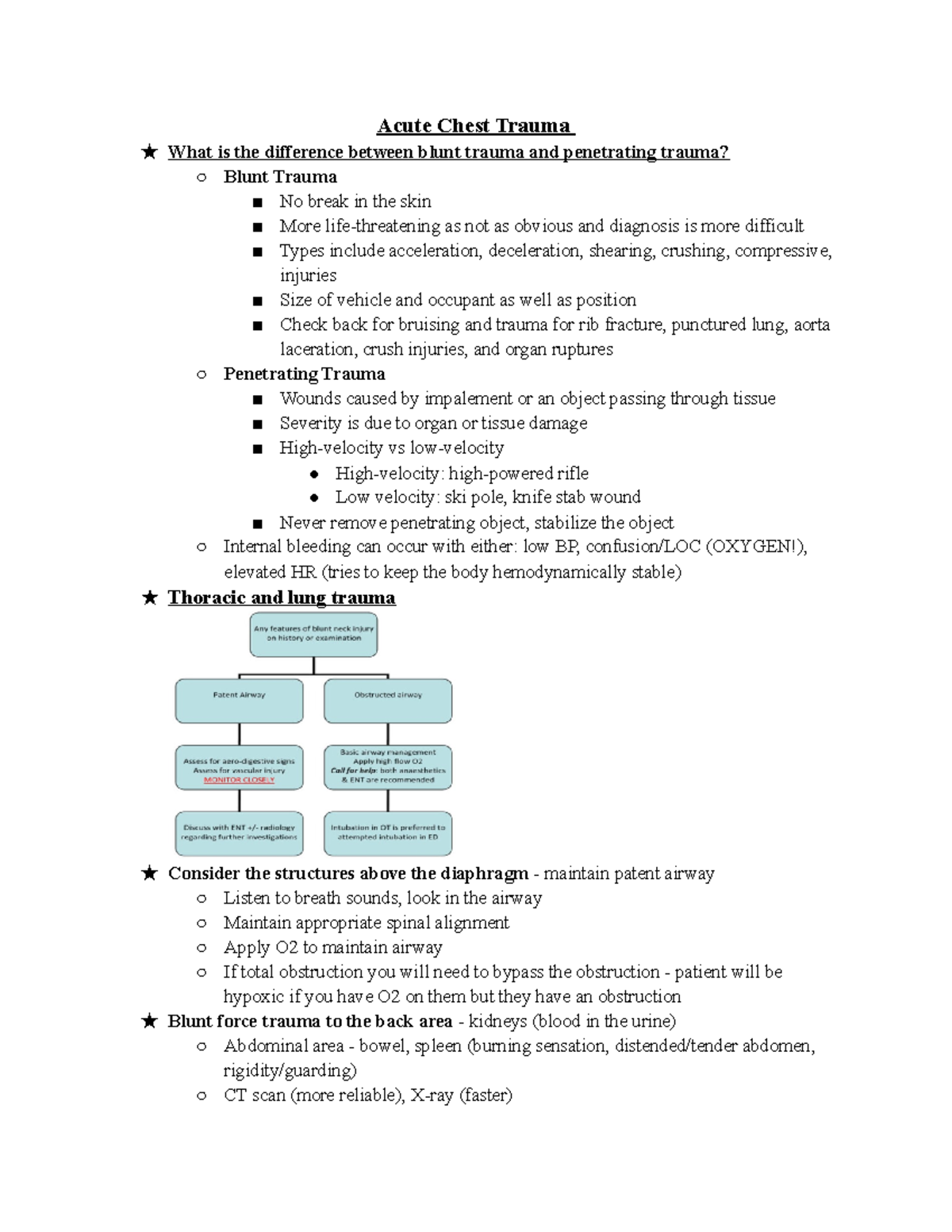 Acute Chest Trauma - Acute Chest Trauma ★ What is the difference ...