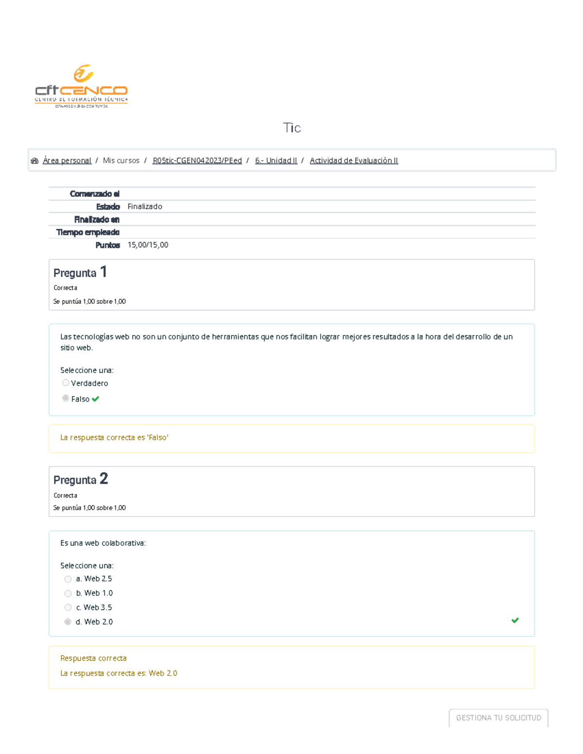Revision de prueba TIC - Área personal / Mis cursos / R05tic-CGEN042023/PEed / 6.- Unidad II ...