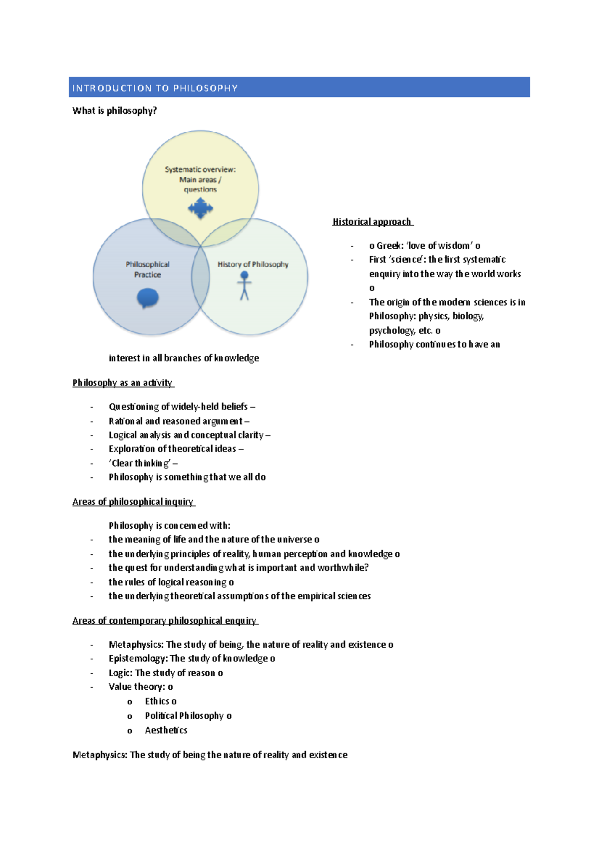 Introduction to philosophy - INTRODUCTION TO PHILOSOPHY What is ...