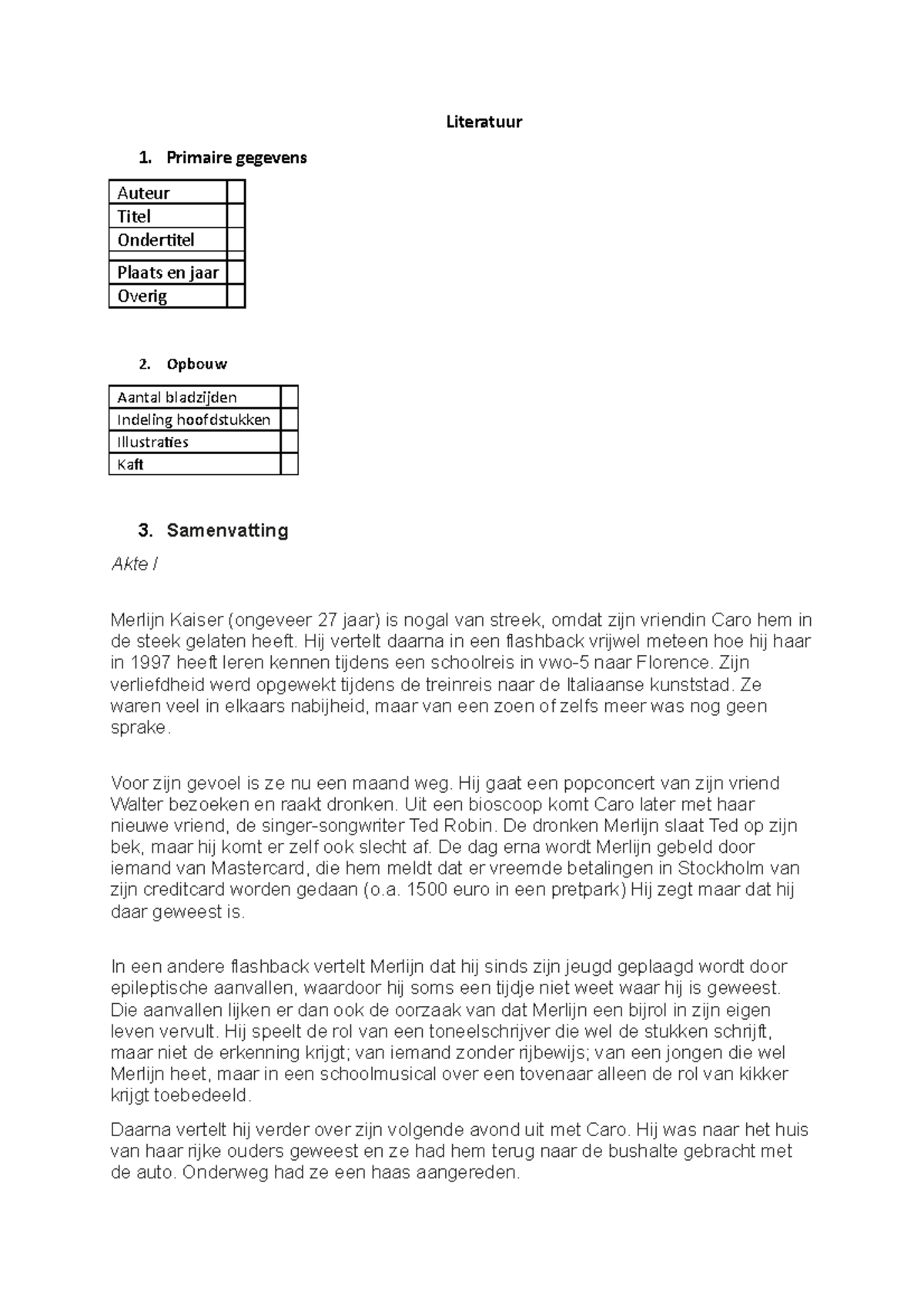 Magnus boek 10 - Literatuur Primaire gegevens Auteur Titel Ondertitel ...