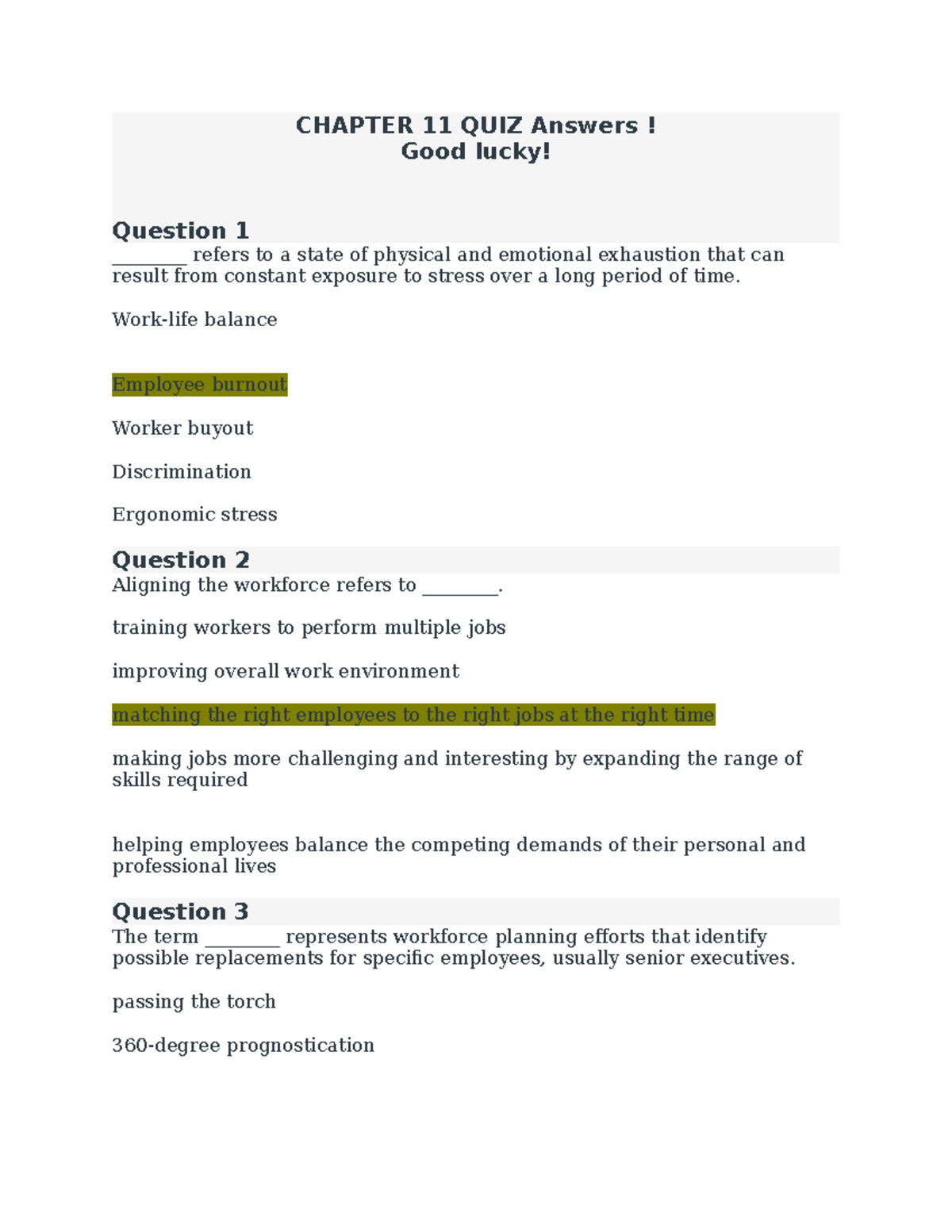 GBS151 chp 11 - Please READ and REVIEW Chapter 11 before you start this ...