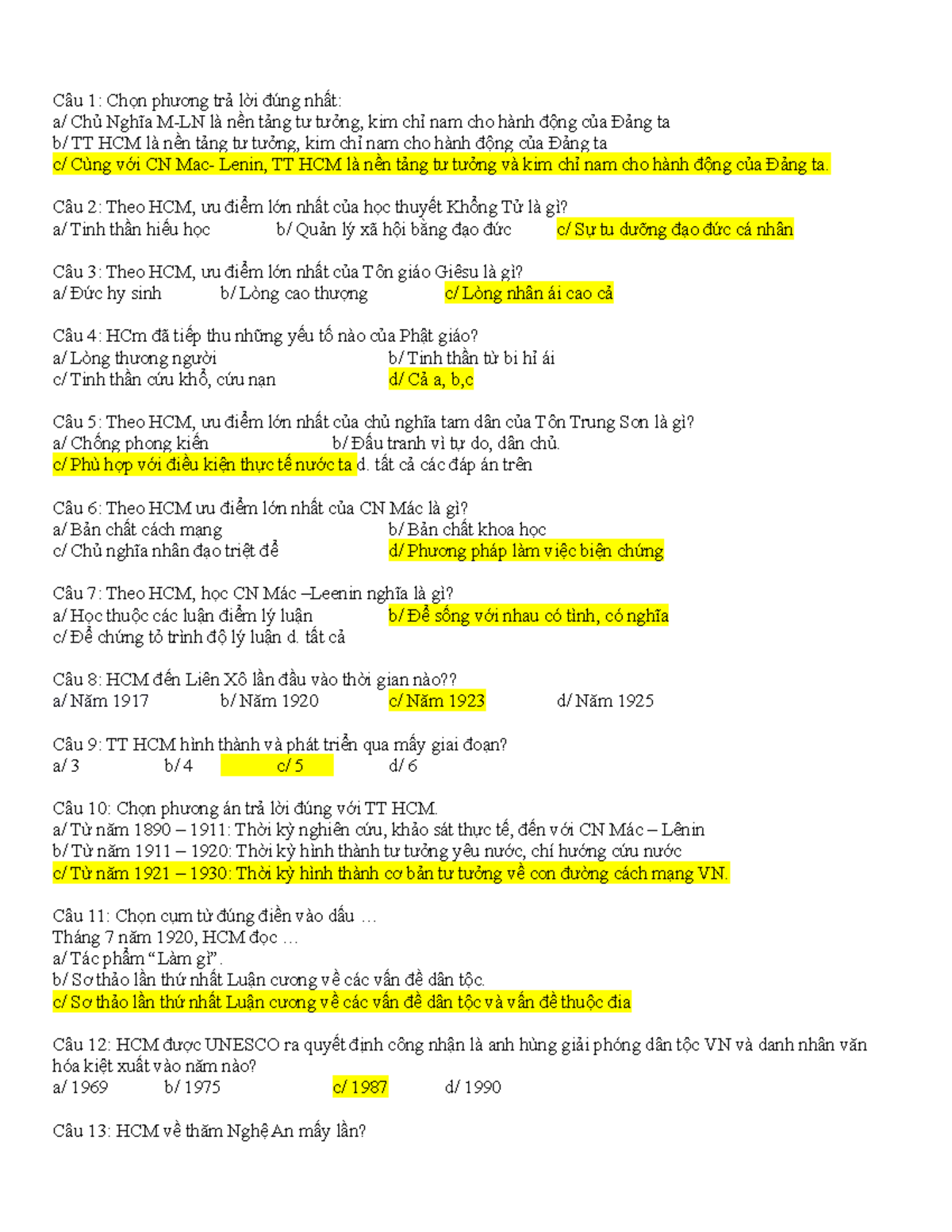 ÔN-TẬP-CHƯƠNG-4-KO-ĐÁP-ÁN - Câu 1: Chọn phương trả lời đúng nhất: a ...