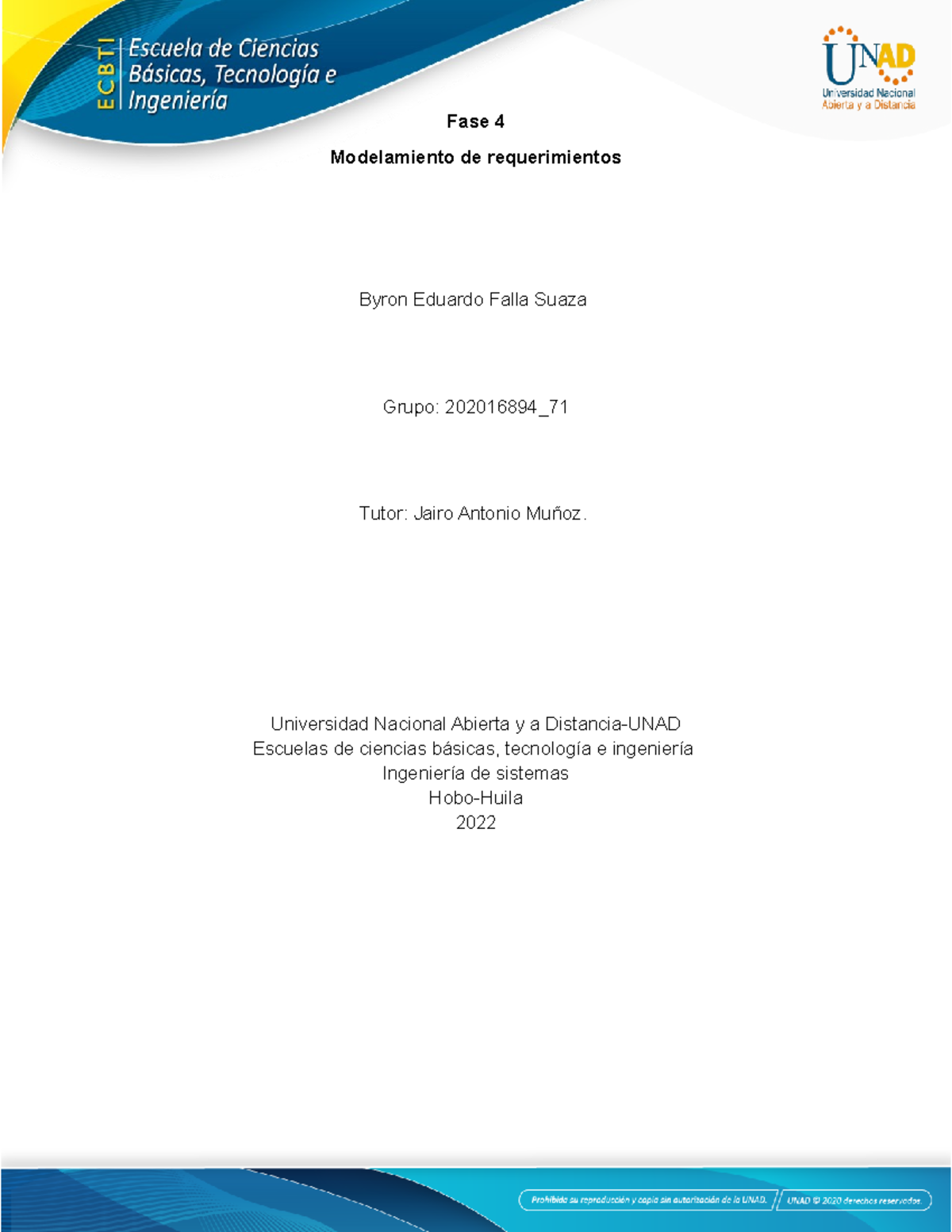 Tipos de requerimientos - Fase 4 Modelamiento de requerimientos Byron ...