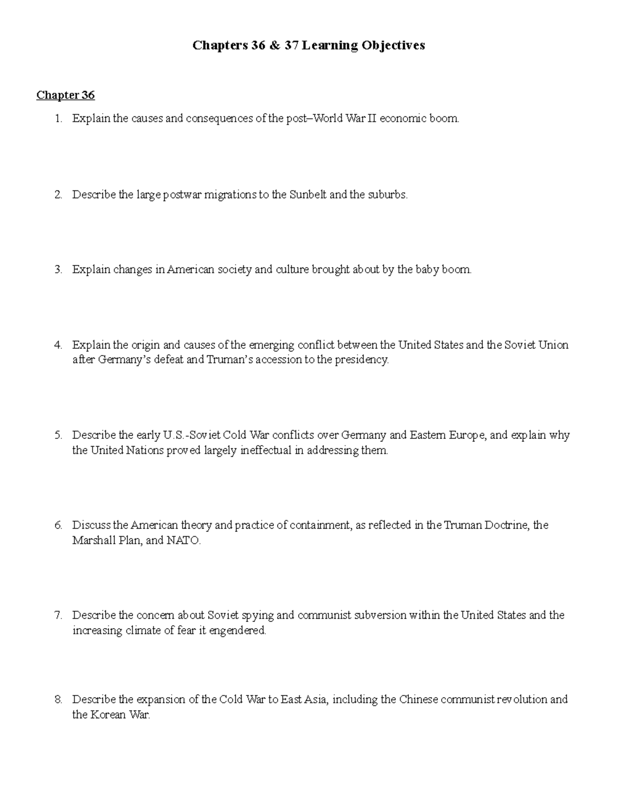 Chapters 36 37 Learning Objectives - Chapters 36 & 37 Learning Objectives Chapter 36 Explain the ...