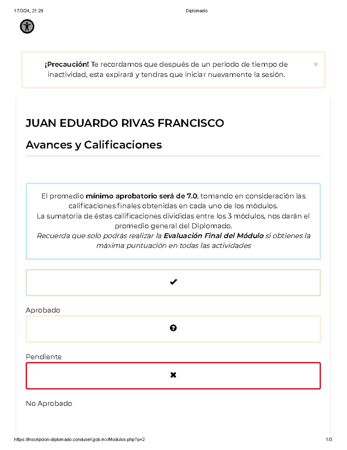 Diplomado Modulo II - JDJ - 17/3/24, 21:29 Diplomado - Studocu