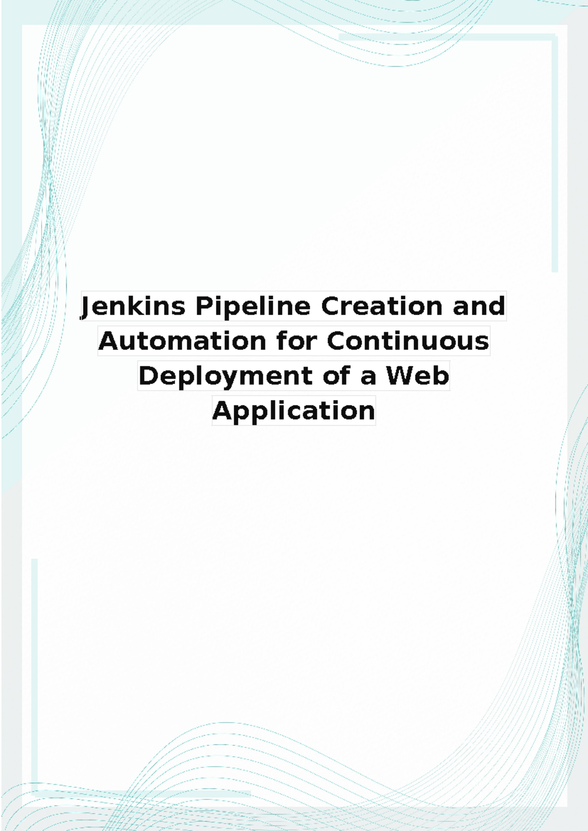 Report-Word-Template - Jenkins Pipeline Creation and Automation for ...