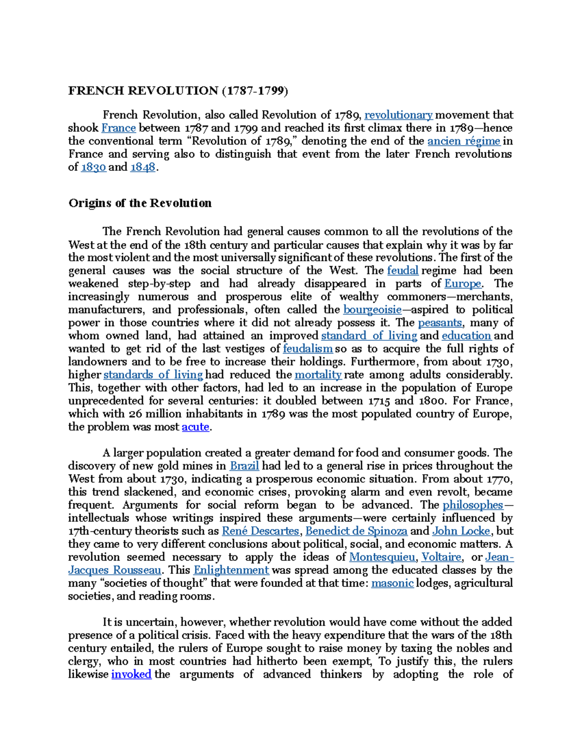 French-Revolution - global history - FRENCH REVOLUTION (1787-1799 ...