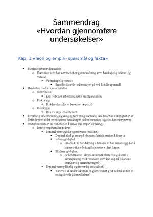 Kap 5, fase 1 - Sammendrag av fase 1 - GANGEN I EN UNDERSØKELSESPROSESS De tre første fasene er ...