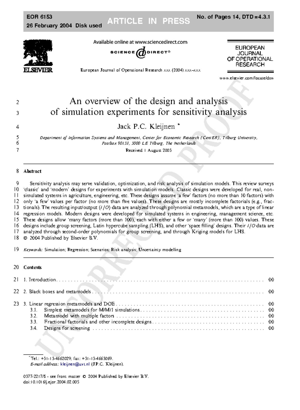 Ejor review proof - Essay supplement document - UNCORRECTED PROOF 2 An ...