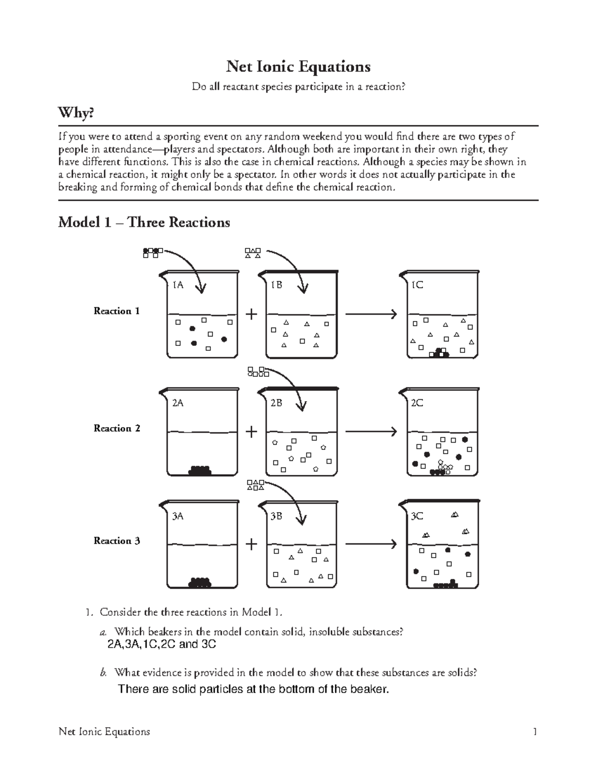 4 Net Ionic Equations - S - Net Ionic Equations 1 Net Ionic Equations ...