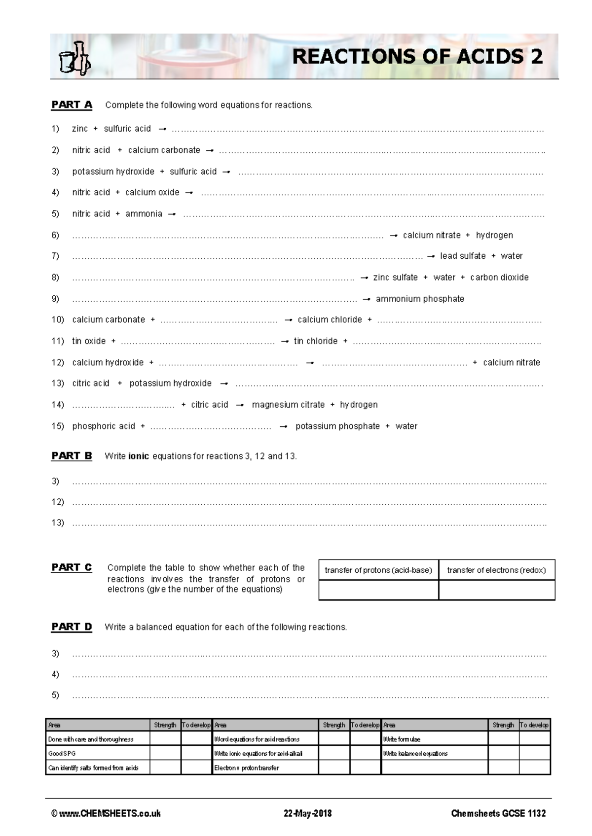Chemsheets GCSE 1132 Reactions of acids 2 - © CHEMSHEETS.co 22 - May ...
